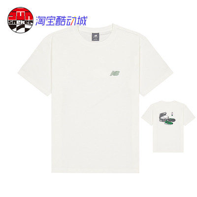 NewBalance新款白色圆领短袖