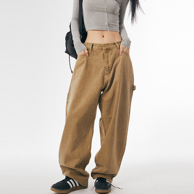 韩代Raucohouse Heron vintage washed carpenter pants工装长裤