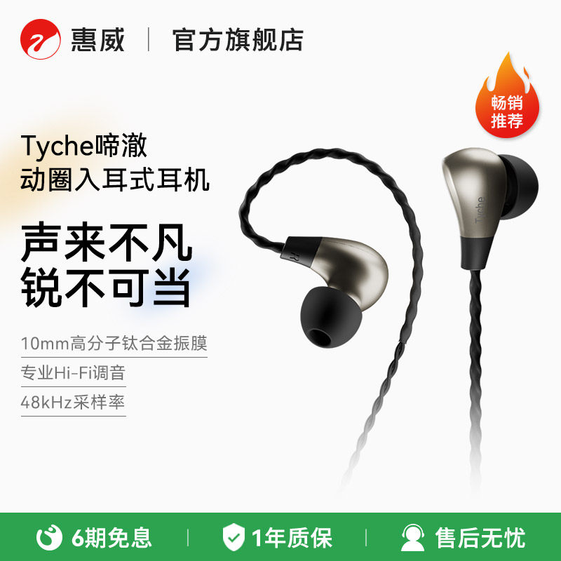 HiVi惠威Tyche啼澈有线耳机入耳式专业电竞音乐游戏HIFI调音动圈