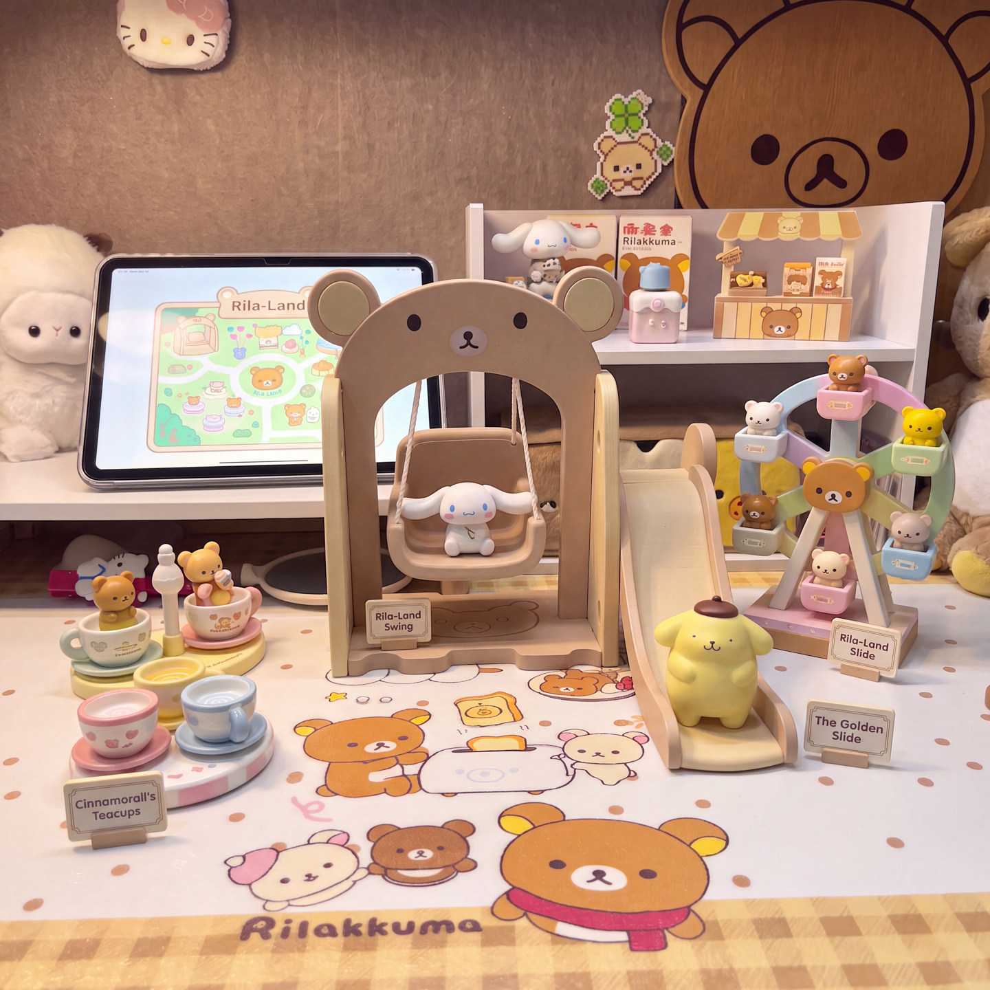 娃用秋千滑梯组合拍照道具BJD娃屋场景道具模型ob11轻松熊娃屋