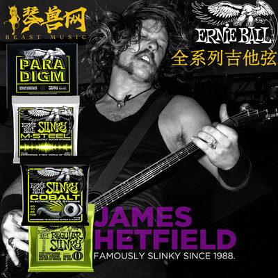 【琴兽网】美产EB行货ErnieBall6弦7弦8弦套装镀镍电吉他琴弦单弦