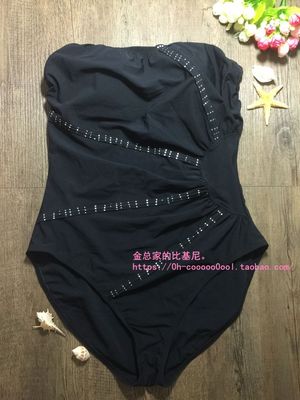 外贸原单烫金朋克风。连体泳衣