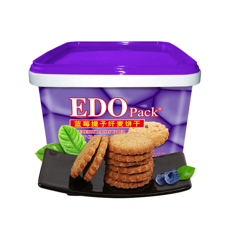 Edo pack柠檬味夹心苏打饼干600g宵夜小吃胶罐装梳打饼休闲零食_虎窝淘