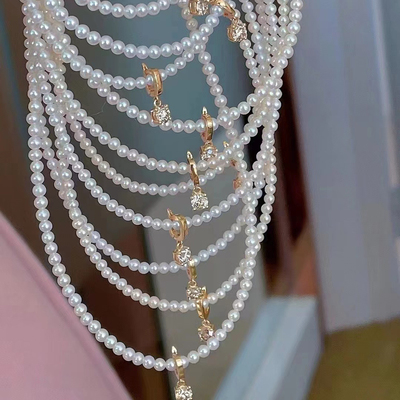 阿飞珍珠配件纯银小坠子工厂直销