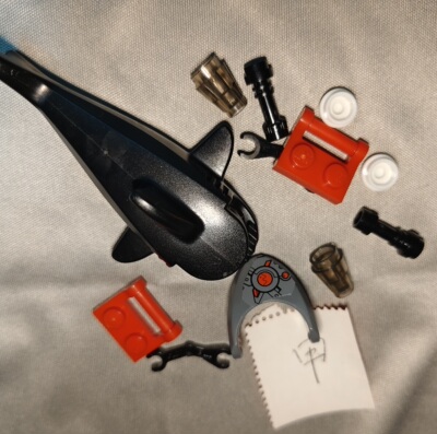 零件水中动物小鲨鱼带导弹塑料