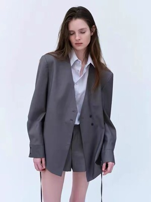 现货韩国正品 GOKOREA Londonflat 26年早春极简小纽扣腰带西装