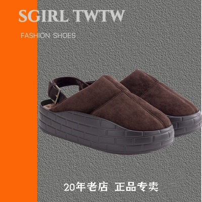 SGIRL TWTW半拖鞋包头外穿大头一脚蹬面包凉鞋网红爆款时尚勃肯鞋