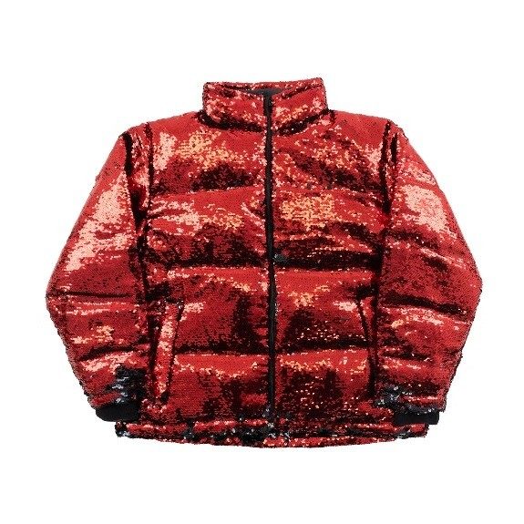 【美国品牌】Chinatown Market 个性亮片绣标立领休闲棉服夹克