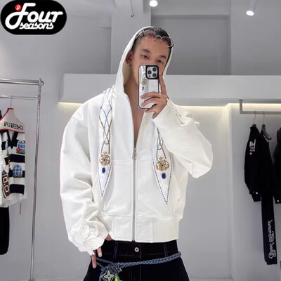 OrisonMorgana连帽卫衣珍珠水钻