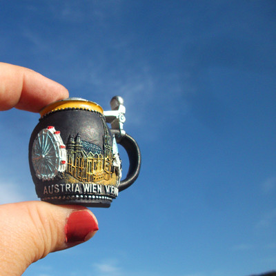 奥地利 维也纳当地购买冰箱贴 WIEN 杯子形 经典地标
