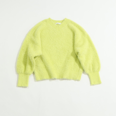 日单柔软舒服毛毛V领针织毛衣女