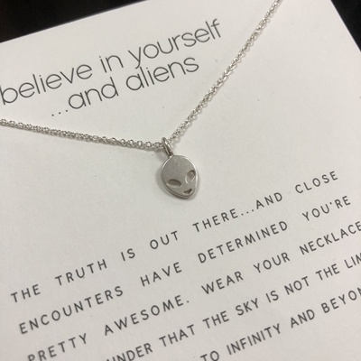 dogeared美国外星人头像锁骨链