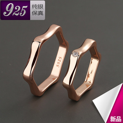 925纯银戒指情侣对戒小众设计六边形戒指俊哲同款六角形螺母戒指
