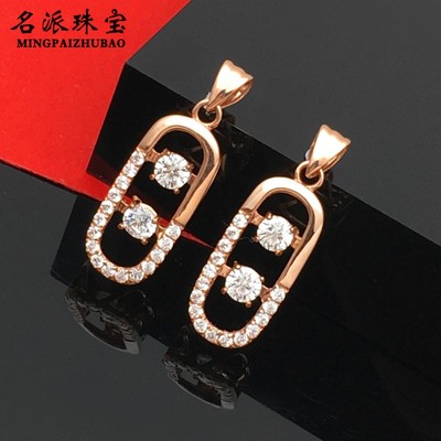 女吊坠玫瑰金俄罗斯紫金