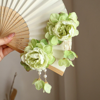 画卿颜发夹其他复古绢花对夹