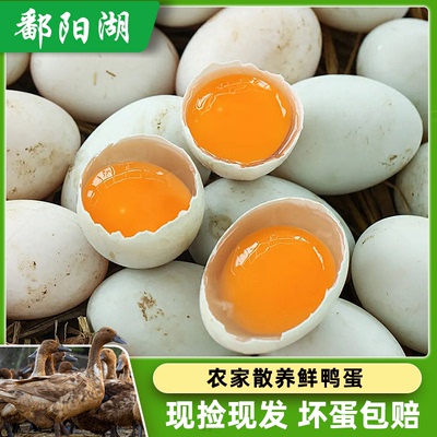 鄱阳湖土鸭蛋新鲜鸭蛋农家散养营养丰富蛋白整箱批发多种烹饪方式