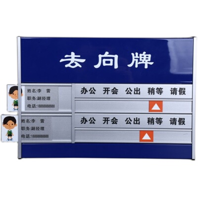 人员去向牌铝合金定制