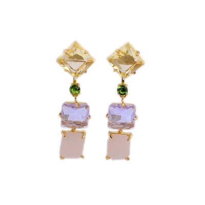 高端潮品清新水晶锆石镀金锆石