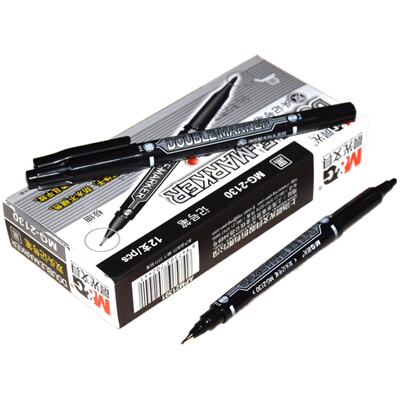 晨光油性记号笔防水快干绘画勾线