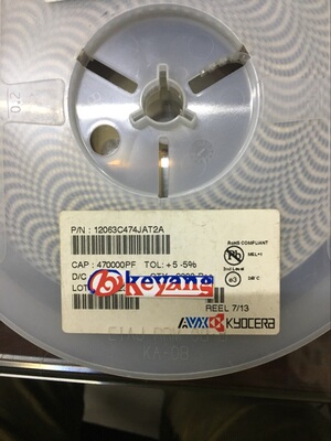 贴片电容 1206C474JAT2A 1206电容 0.47UF16V 474J NPO高频电容