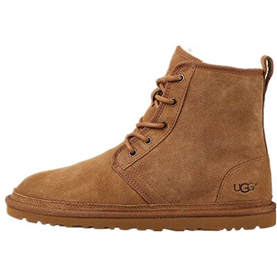 ugg保暖短筒系带翻毛皮正品棉靴