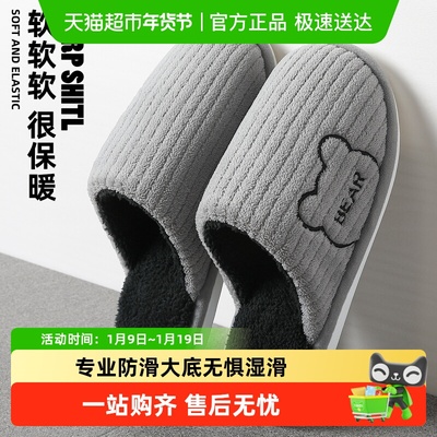 FZT男士秋冬季2024棉拖鞋