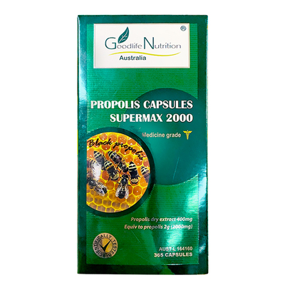 澳洲进口Goodlife Nutrition蜂胶胶囊 无糖2000mg*365s
