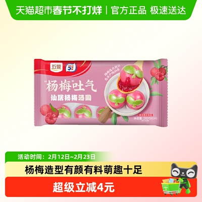 五丰杨梅汤圆水果味馅心元宵280g