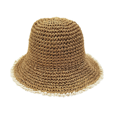 蕾丝边日式小清新沙滩水桶草帽