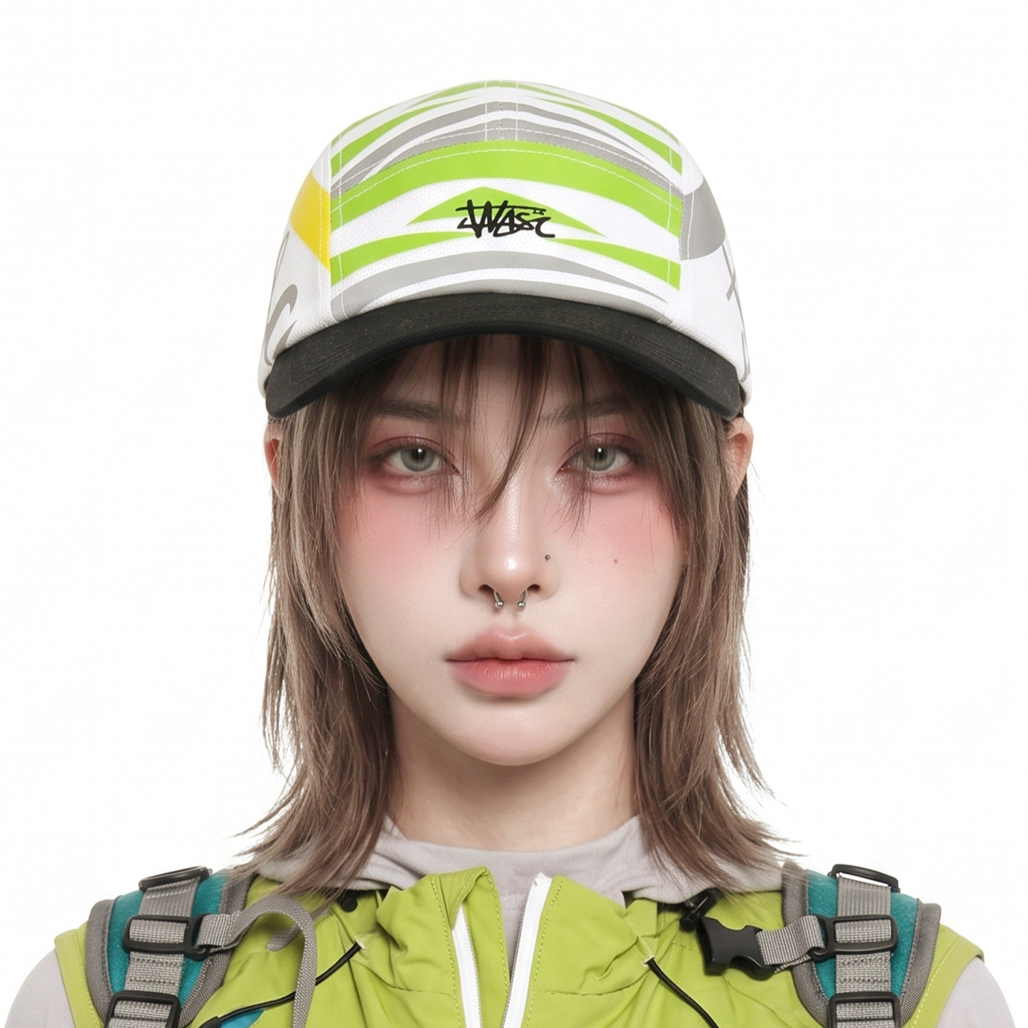 春夏季户外撞色拼接斑马纹棒球帽男女运动休闲弯檐显脸小鸭舌帽潮