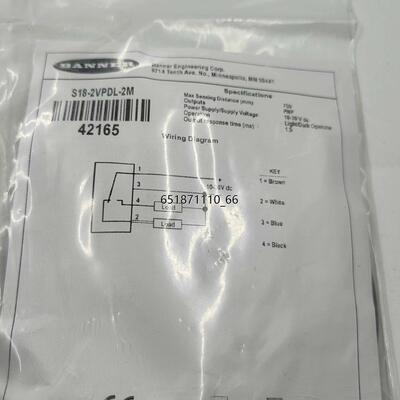 全新传感器S18-2VPDL-2M     邦纳 传感器