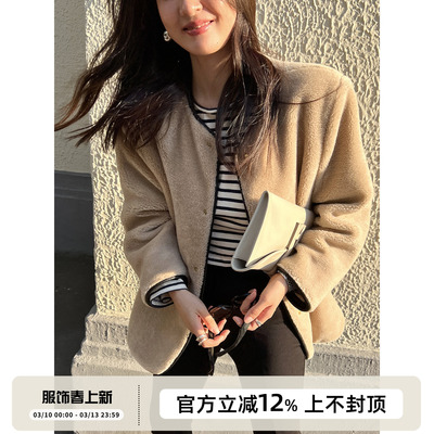 SOTHEA羊毛无领羊毛外套