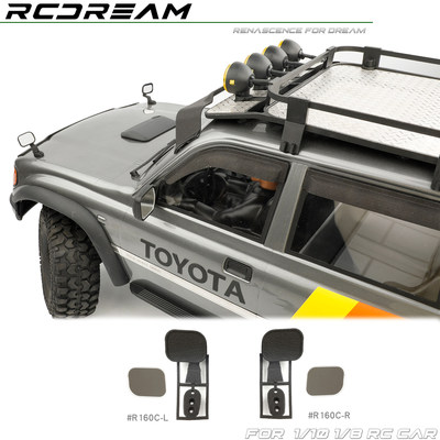 RCDream 1/10 车头镜沙板镜机盖附加镜前置后视镜FCX10 LC80 LC79