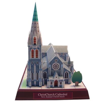 新西兰克赖斯特彻奇教堂3d纸模型