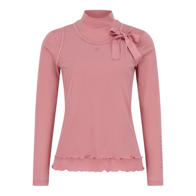 韩国代购STANDREWS高尔夫球服25初秋女百搭蝴蝶结修身高领长袖T恤