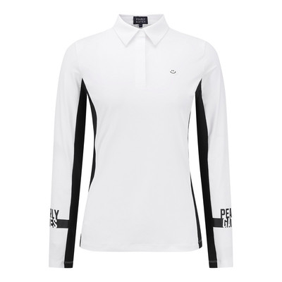 韩国代购PEARLYGATES高尔夫球服26年春夏女士时尚配色翻领长袖T恤