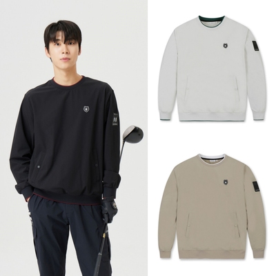 韩国代购GOLDENBEAR高尔夫球服25男百搭宽松运动套头圆领长袖T恤