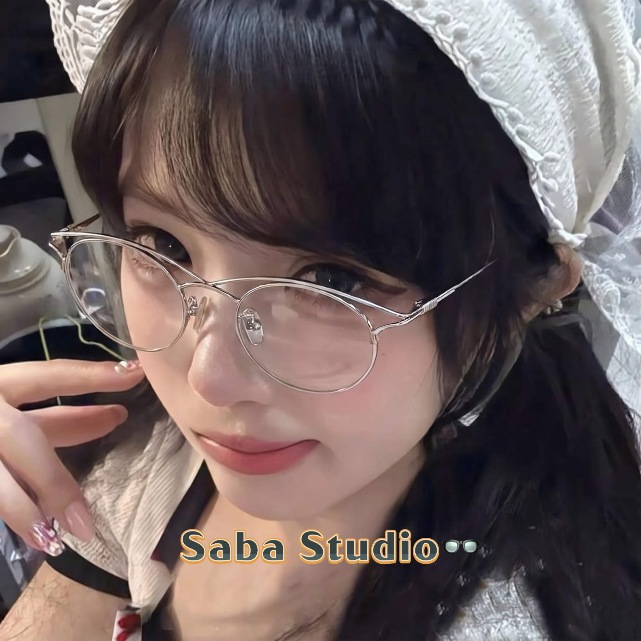 韩系超轻金属猫眼眼镜女近视可配度数清冷感防蓝光素颜银框眼睛架