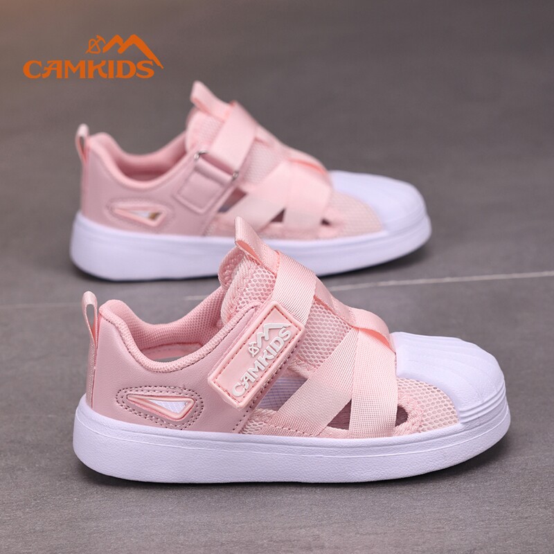 垦牧儿童凉鞋女童夏季2026新款包头软底防滑贝壳头小童户外沙滩鞋