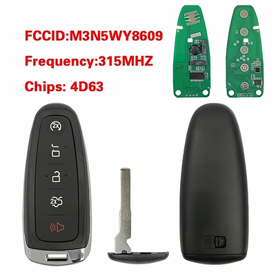 适用于福特4+1键智能钥匙  4D63 M3N5WY8609