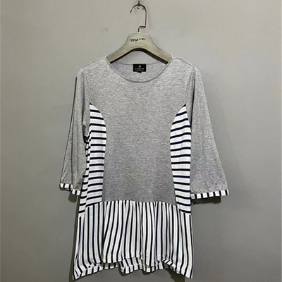 【上新价198】vintage  日本制  法国时装古着LANV1N六分袖体恤