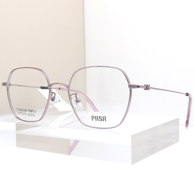 帕莎2025新款紫色眼镜框优雅男女可配近视度数金属眼镜架PJ75178