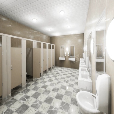 Restroom公共卫生间洗手间厕所公厕UE4虚幻5道具资源小便器马桶