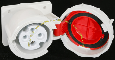 COOPER WD432R3W-Y-B 32A-3h/415V 3P+地 IP67 防水 4线 母插座