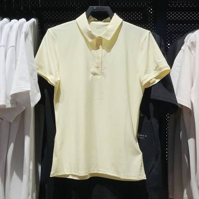 Nike耐克女子2025夏季新款速干简约高尔夫翻领短袖T恤 FQ1575-744