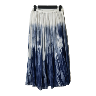 圣迪家晕染渐变纹理薄款半身裙