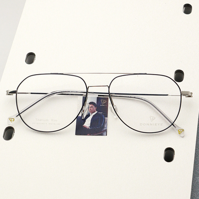 DONNIEYE丹昵艾眼镜架男女超纯钛时尚全框商务近视镜框DYYBU24013