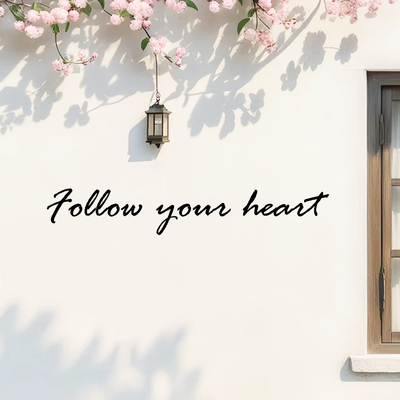 follow your heart文艺风英文墙贴纸 店铺工作室墙面玻璃装饰贴字
