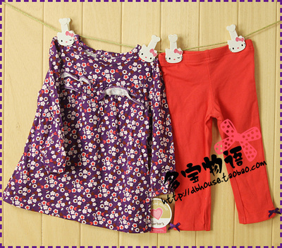 包邮清仓外贸原单carters春秋婴儿女宝宝长袖上衣+打底裤两件套装