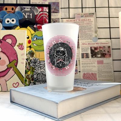 tapout创意浮雕骷髅磨砂玻璃杯